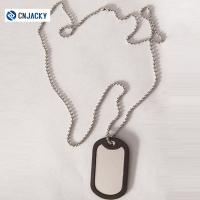 China Polish Silver Stainless Steel Ball Chain , Durable Beaded Dog Tag Chain for sale