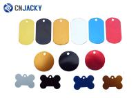 China Metal Stainless Steel Aluminum Id Tags , Personalised Dog Tags Creative Bone Shape for sale
