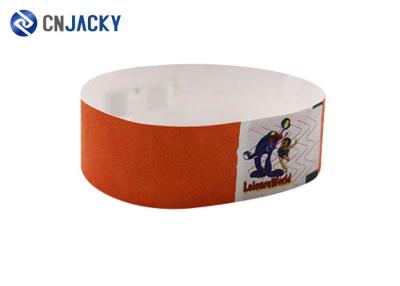 China Multi Color Beautiful Disposable RFID DuPont Paper Bracelet For Hospital / Hotel for sale