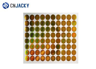 China Positioning Hot Stamping Laser Marking Sticker Code Label Holographic 3D Lithography Dot Matrix Label for sale