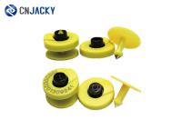 China Feedlot Yellow Closed RFID TPU Rabbit Ear Tag For Cattle Livestock Rarrings for sale