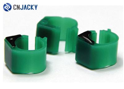 China TK4100 RFID Racing Pigeon Rings For Foot , Green Color Pigeon Bands Drop Resistant for sale