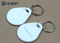 China ABS Material Rfid Key Fob System , White Color NFC NTAG213 Hotel Rfid Key Tag for sale