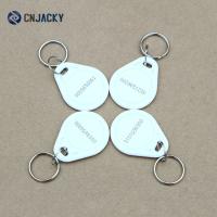 China ABS Material Rfid Key Fob System , White Color NFC NTAG213 Hotel Rfid Key Tag for sale