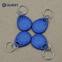China Custom Access Control 13.56Mhz RFID Key Fob Tags ABS NFC Blank In Blue Color for sale