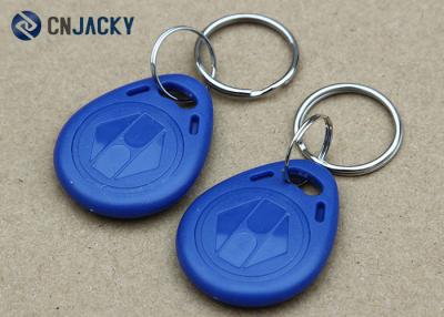 China Custom Access Control 13.56Mhz RFID Key Fob Tags ABS NFC Blank In Blue Color for sale