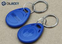 China Custom Access Control 13.56Mhz RFID Key Fob Tags ABS NFC Blank In Blue Color for sale