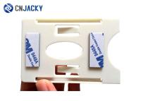 China 3M Adhesive Sticker ABS Plastic Card Holder , Durable Plastic Id Card Holder for sale