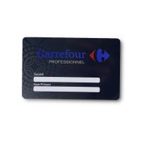 China Custom Embossed Plastic Membership Card with QR Code Barcode or Magnetic Stripe CR80 0.84mm for sale