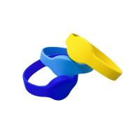 China HF 13.56 MHz RFID NFC Event Wristband Custom Logo Silicone Tyvek 260mm for sale