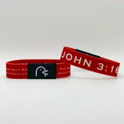 China Elastic RFID Wristband TK4100 EM4200 Silkscreen Printing 260mm Circumference for sale