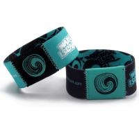 China Full Color Print RFID Wristbands Polyester Sublimation Fabric Woven Elastic 1.5cm Width for sale