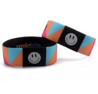 China 13.56MHz HF RFID Wristbands Custom Logo Silicone Tyvek Paper Elastic Woven for Events Access Control for sale
