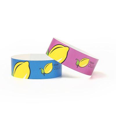 China Custom Logo Printed Tyvek NFC Wristband for Access Control 13.56 MHz for sale