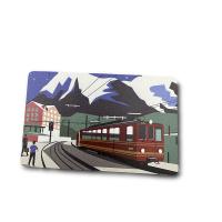 China Standard Size Full Color Printing RFID Wooden Card 85.6x54mm with Embossing for sale
