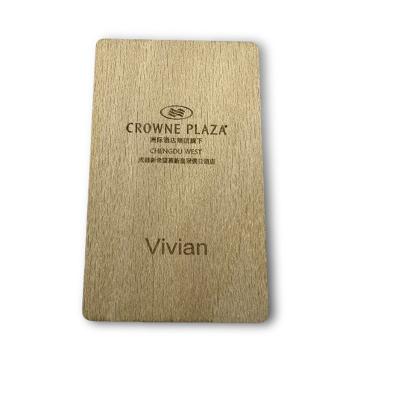 China Compostable Wooden NFC Business Cards 85x54mm Waterproof High Durability Custom for sale