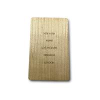 China Eco Friendly Printed Engraved RFID Wood Business Card ISO 14443 125kHz for sale