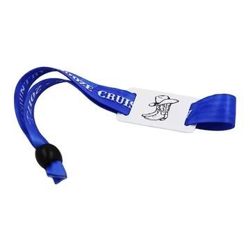 China Adjustable Woven RFID Wristband 13.56 MHz for Festival Events Custom Logo for sale