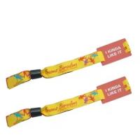 China Adjustable Woven RFID Wristband 13.56 MHz for Festival Events Custom Logo for sale