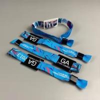 China Adjustable Woven RFID Wristband 13.56 MHz for Festival Events Custom Logo for sale