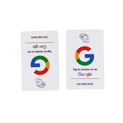 China NTAG 215 NFC Google Review Card Programmable ISO 14443A 504 Bytes Memory for sale