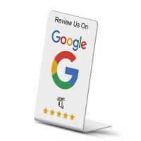 China Customizable NFC Google Review Stand Table Display 13.56MHz for Customer Feedback for sale