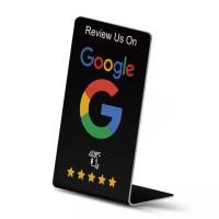 China Customizable NFC Google Review Stand Table Display 13.56MHz for Customer Feedback for sale