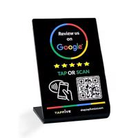China Customizable NFC Google Review Stand Table Display 13.56MHz for Customer Feedback for sale