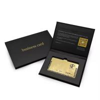 China Metal Business Card with Ntag215 RFID Chip 0.76mm Thickness Customizable for sale