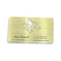 China Custom NTAG213 Metal NFC Business Card Waterproof Stainless Steel 13.56 MHz for sale