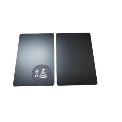 China Engraved Stainless Steel NFC Card with Chip 13.56 MHz Customizable Metal Blank for sale