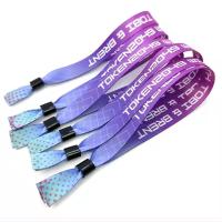 China Custom Woven RFID Wristbands Fabric NFC Wristbands for Events 15 Years for sale