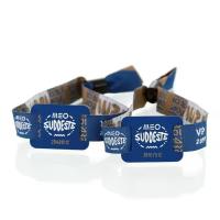 China Custom Woven NFC RFID Wristband 13.56 MHz Fabric Smart Band for Events for sale