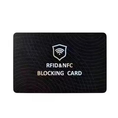 China RFID Blocking Card Anti Skimming Shield 13.56 MHz Credit Card Size Protector for sale