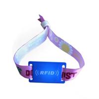 China Customized Fabric RFID Wristband 13.56MHz NFC Festival Access Control Wristband for sale