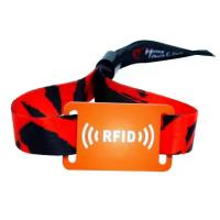China Custom 13.56MHz NFC RFID Woven Wristband for Events Access Control for sale