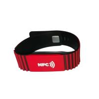China Sports NFC Silicone Wristband Armband Custom Logo Printing for Mobile Phone Reading Recording 13.56 MHz for sale