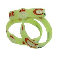 China Luminous Silicone Sports RFID Wristband Custom Logo Flashing NFC Bracelet 13.56 MHz for sale