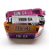 China Elastic NFC Fabric Wristband RFID Chip Bracelet Custom Logo 260mm for sale