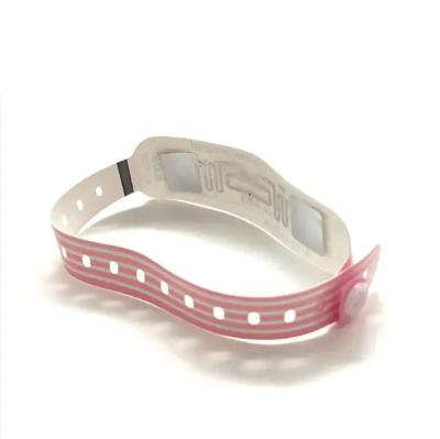 China Waterproof Disposable RFID PVC Wristbands for Hospital Patient ID Tracking 13.56 MHz for sale