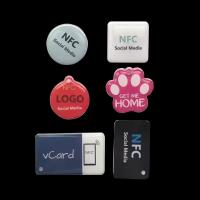 China 13.56MHz Custom RFID Key Fob NFC Epoxy Sticker Anti Metal for Phone Instant Sharing for sale