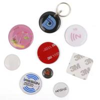 China 13.56MHz Custom RFID Key Fob NFC Epoxy Sticker Anti Metal for Phone Instant Sharing for sale