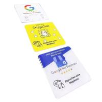 China 13.56MHz NFC Google Review Plate Custom Code Display Acrylic Social Media Sign for sale