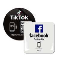 China 13.56MHz NFC Google Review Plate Custom Code Display Acrylic Social Media Sign for sale