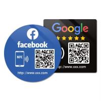 China Custom Contactless Google Review NFC Tag with HF UHF Chip Waterproof 30mm for sale