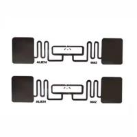 China UHF Transparent PVC Aluminum Etched PET Wet Inlay RFID Tag 40x40mm for sale