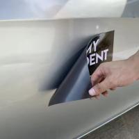 China Custom Die Cut Magnetic Car Sticker Waterproof UV Printing 0.3mm Thick for sale