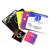 China Custom 100x100mm Epoxy NFC Sticker Table Tag for Google Review Yelp Tripadvisor for sale
