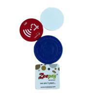 China Round NFC Token RFID Coin Tag 25mm Access Control Chip Sticker PVC Blank Payment Card for sale
