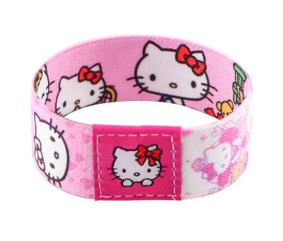 China Custom RFID Elastic Fabric Wristband 260mm for Amusement Park Access Control for sale